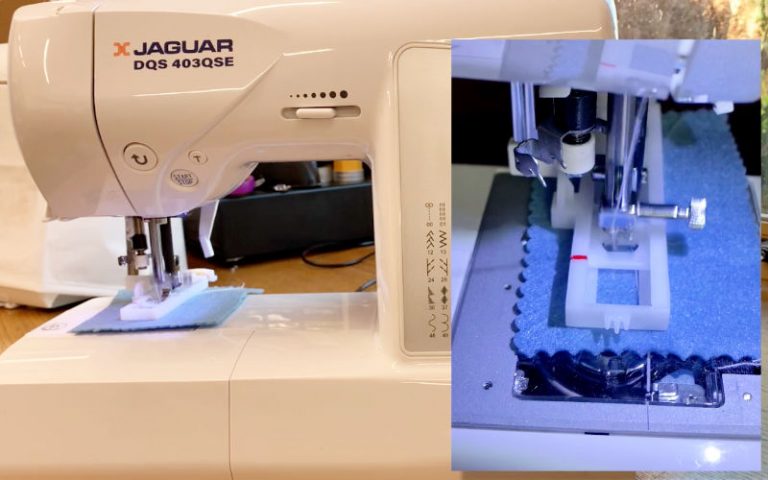 This is how easy it is to sew a buttonhole with a Jaguar sewing machine ...