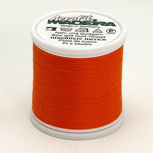 Bright Orange Aerofil Sewing Thread 120, 100m - Haberdashery Online